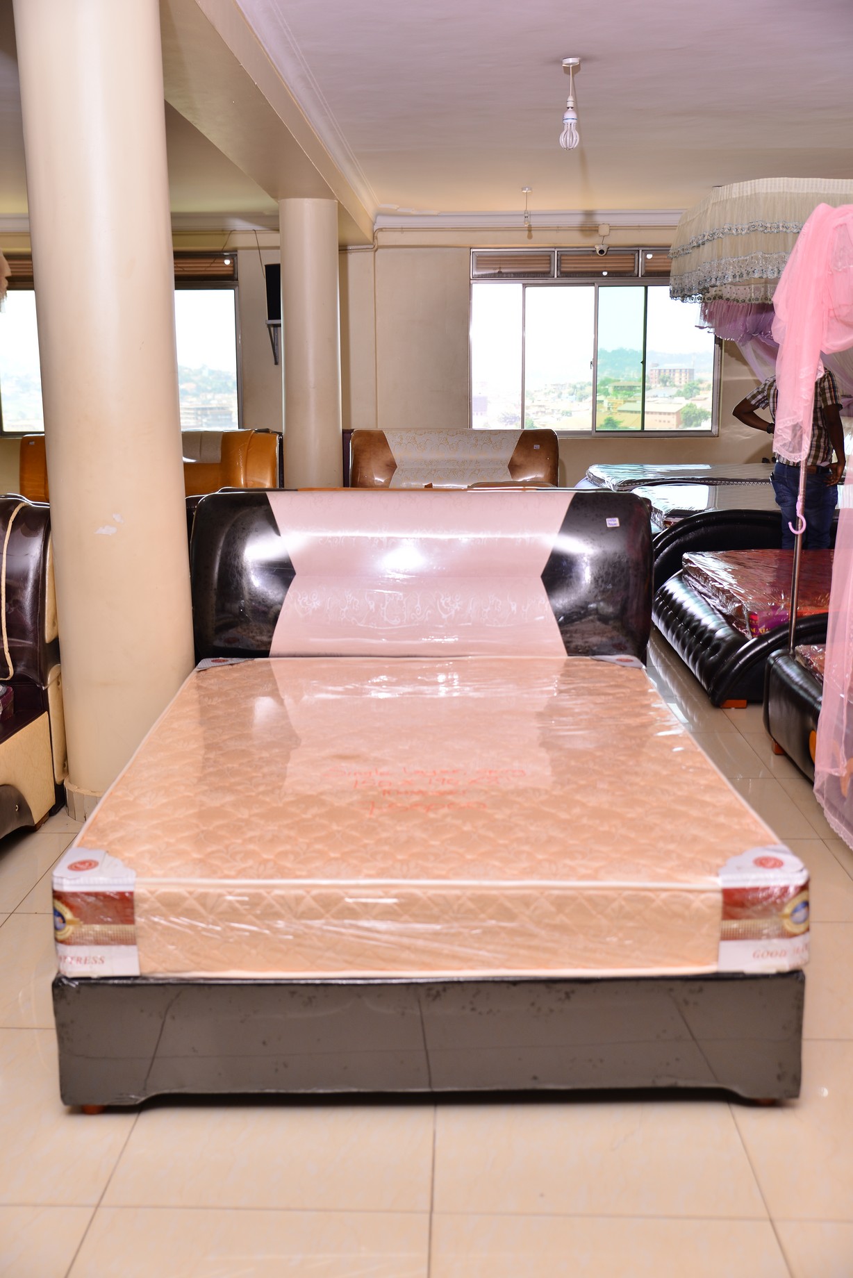 Leather Bed 5x6 - Vision Plus Furniture